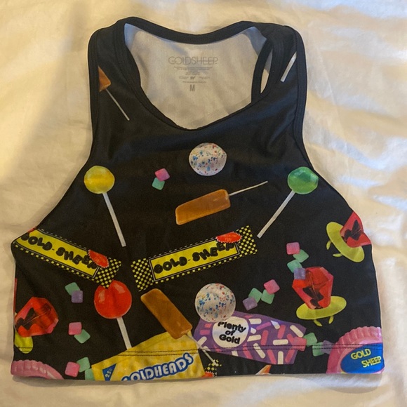 Goldsheep | Tops | Euc Goldsheep Candy Crop | Poshmark